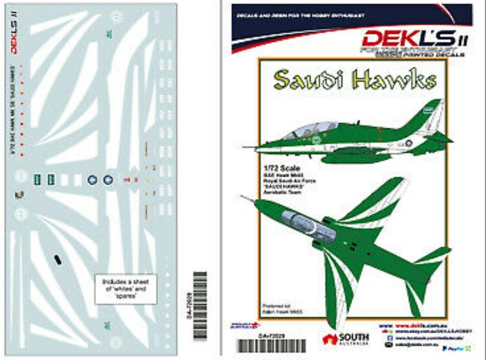 Saudi Falcons / Saudi Hawks Display Team – Dekl’s 1/72 Decal Set – Ms ...
